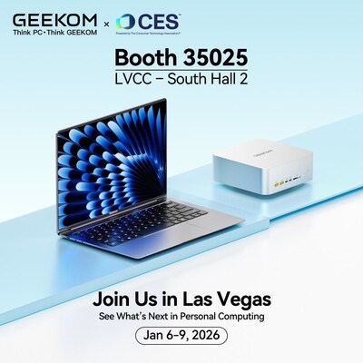 GEEKOM Returns to CES 2026 with Premium Laptops and Next-Generation ...